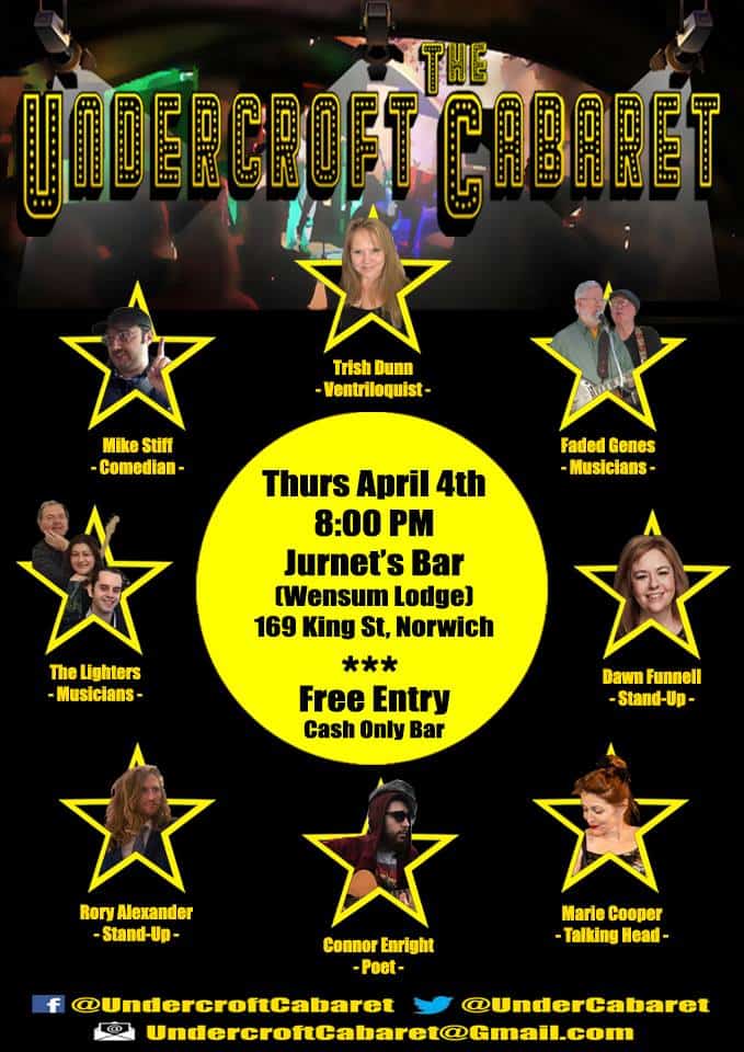 Undercroft Cabaret at Jurnet’s Bar Norwich – Marie Cooper
